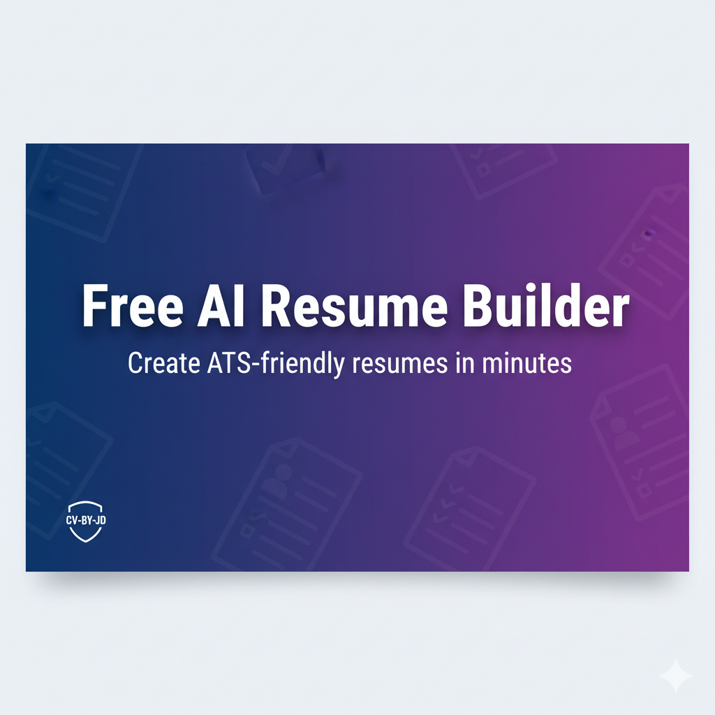 AI Resume Builder & ATS Optimizer by Job Description Online | CV-BY-JD
